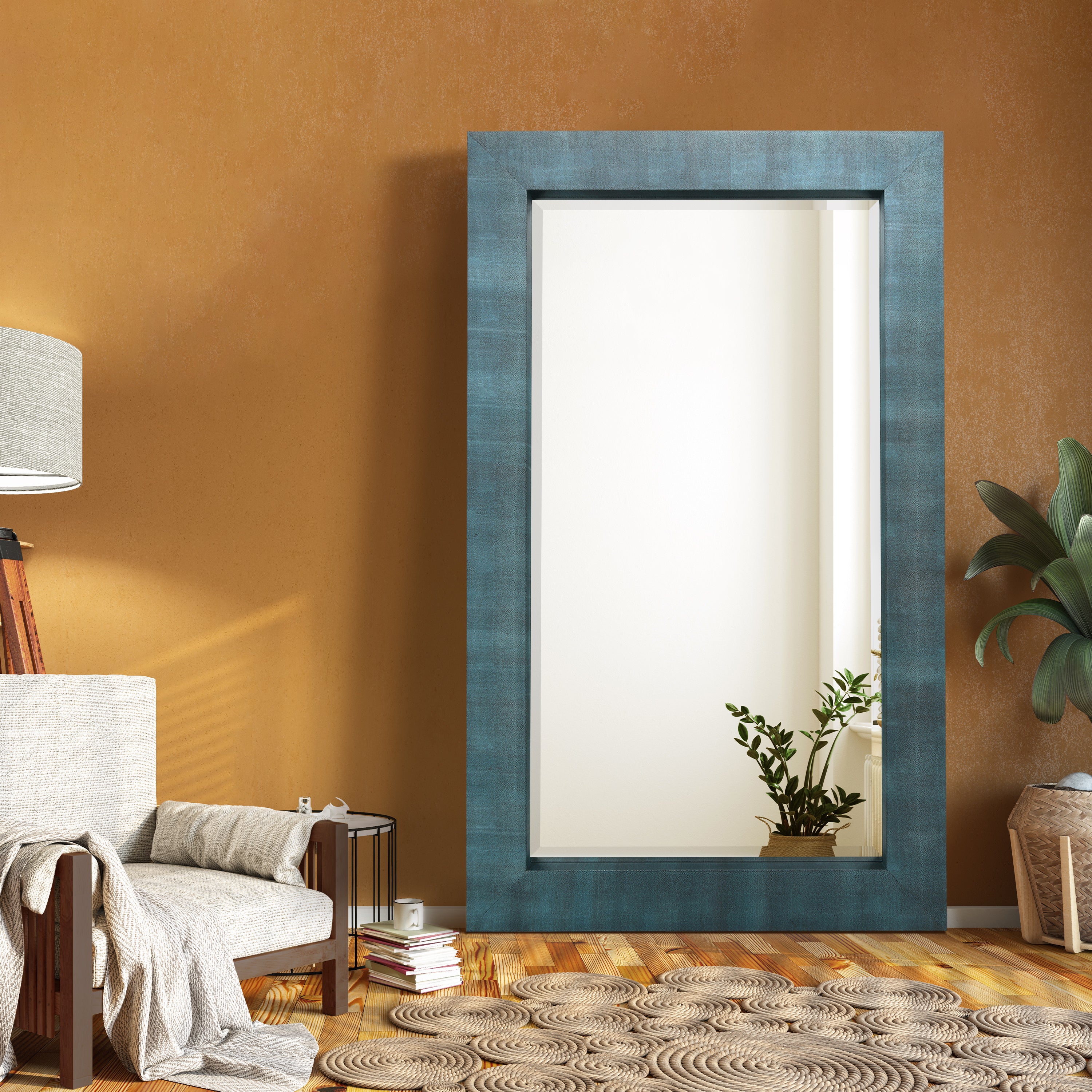 Metallic Shagreen Beveled Mirrors – Empire Art Direct